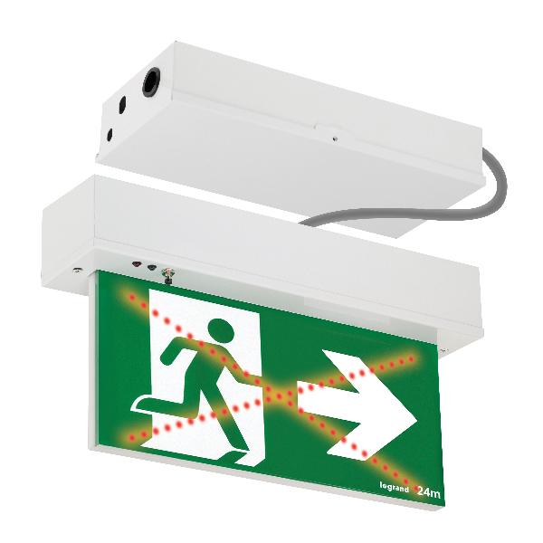 LED Exit Sign Single Sided | Right Running Man | Lithium Battery ...
