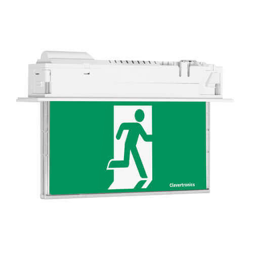 Dynamic GREEN Blade Exit Light | 5W | IP65 | Recessed Mount by ...