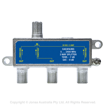 3-Way F Type Splitter | 5-2400MHz | Efficient Signal Distribution ...