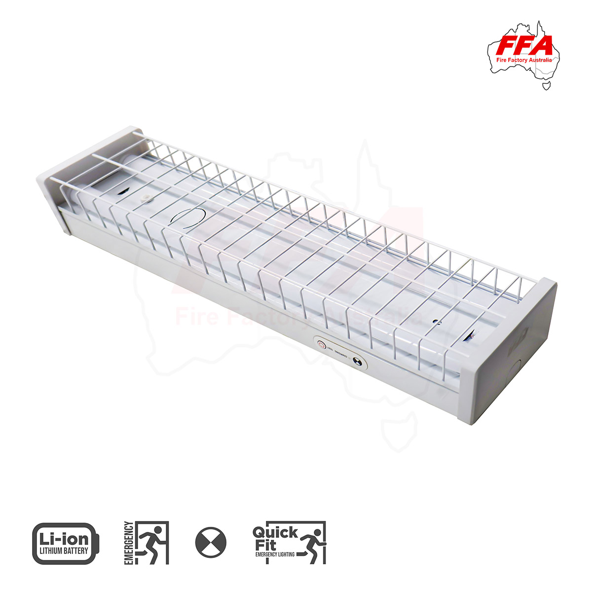 2x10W 2 Foot LED Emergency Light | Wire Guard Protection | Lithium ...