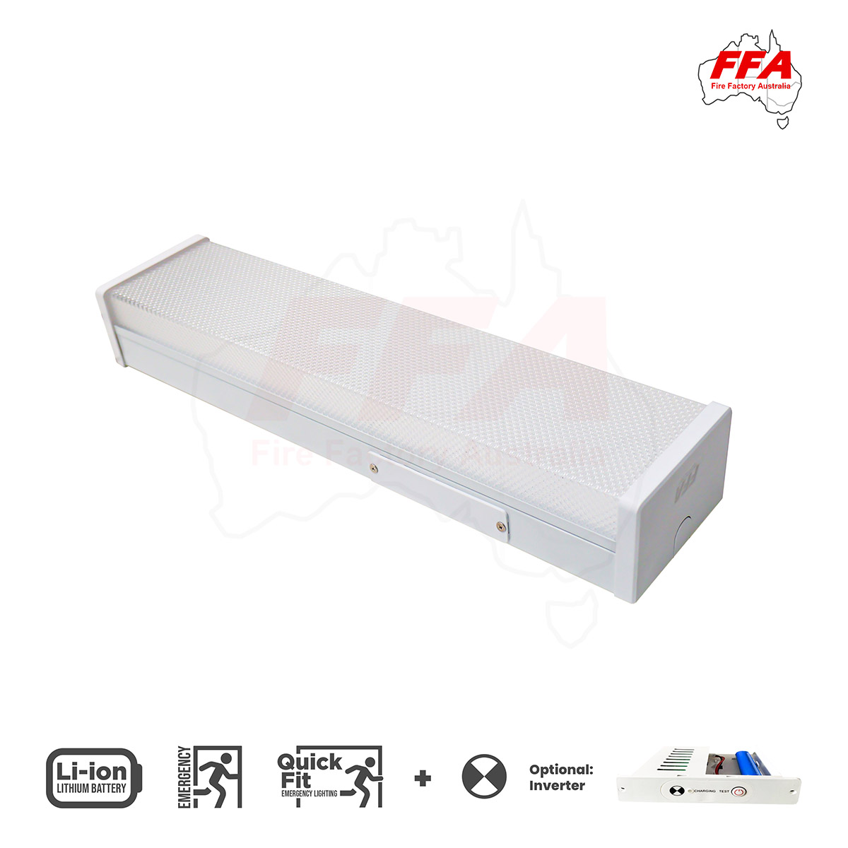 2x9W Twin LED Emergency Batten Light | Quickfit Module | Lithium ...