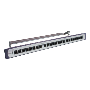 24-Port Cat5e UTP Patch Panel with Jacks | Tool-less Termination | 1 ...