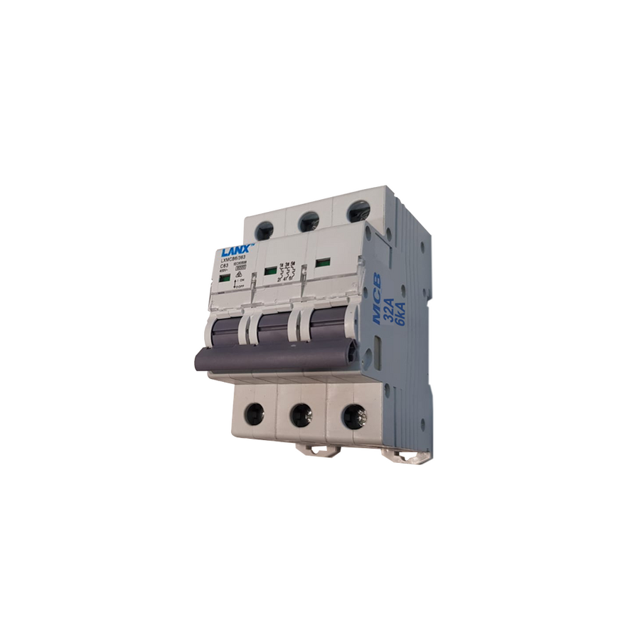 Three Phase Circuit Breaker 32A | 3 Pole | 6KA C Curve - LXMCB332