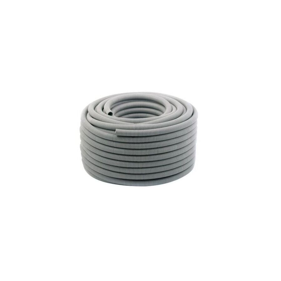 PVC Corrugated Conduit 25mm x 50m | UV Protected | Grey - TUFGMD2550