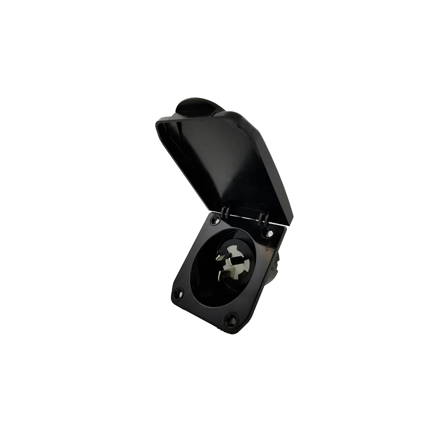 Caravan Inlet 15A | Recessed Mount | IP44 Weatherproof - TESCI15BLK