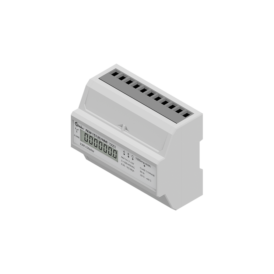 3Ph 100A DIN Kilowatt Hour Meter NMI Approved 400V AC Matelec - FKW ...