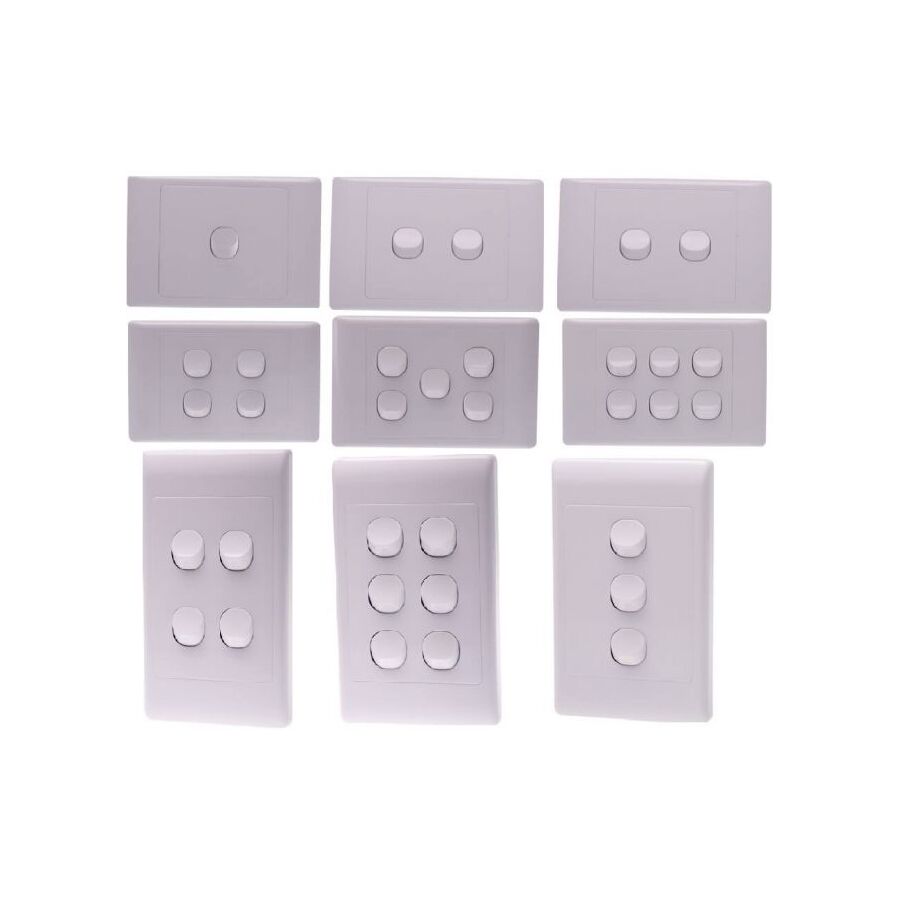 2 Gang Vertical Switch | 10A 240V | Glossy Finish by Pulset - SL/SW2/V