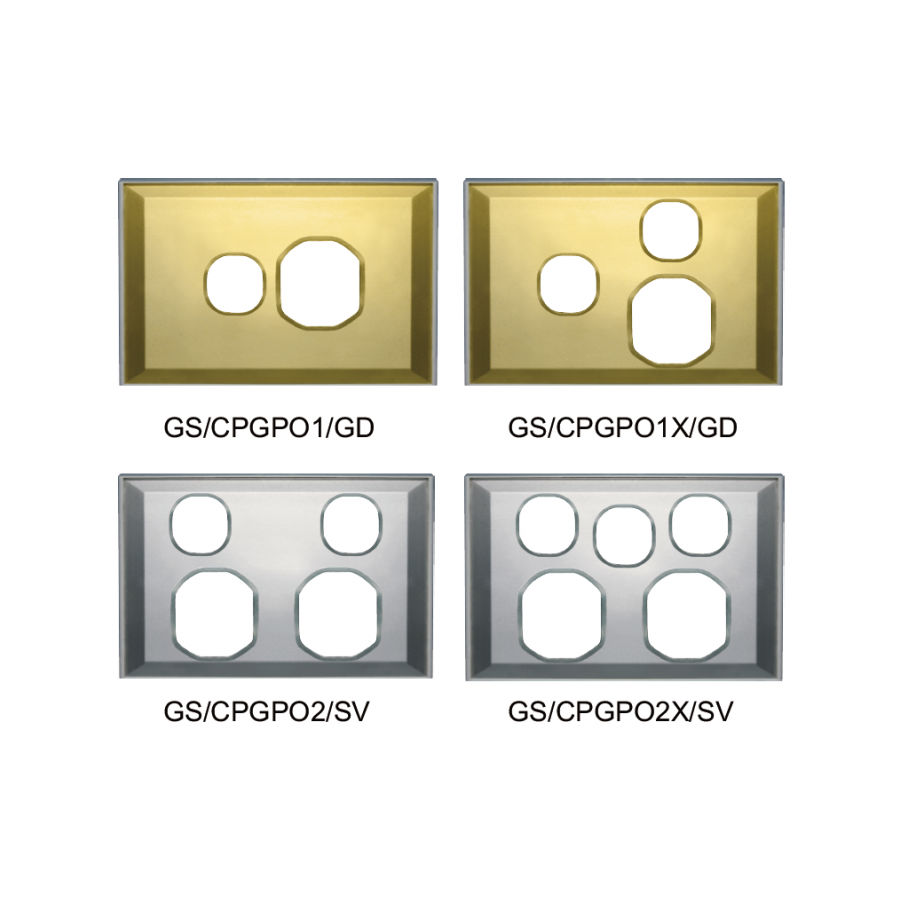 Gold GPO Cover Plate | Fits Standard Sockets | Sleek Finish by Pulset ...