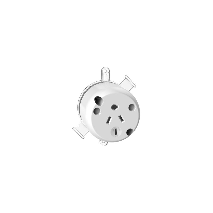 Single Switch Socket Outlet 250 440VAC 10A Clipsal - CLI413 4PWE