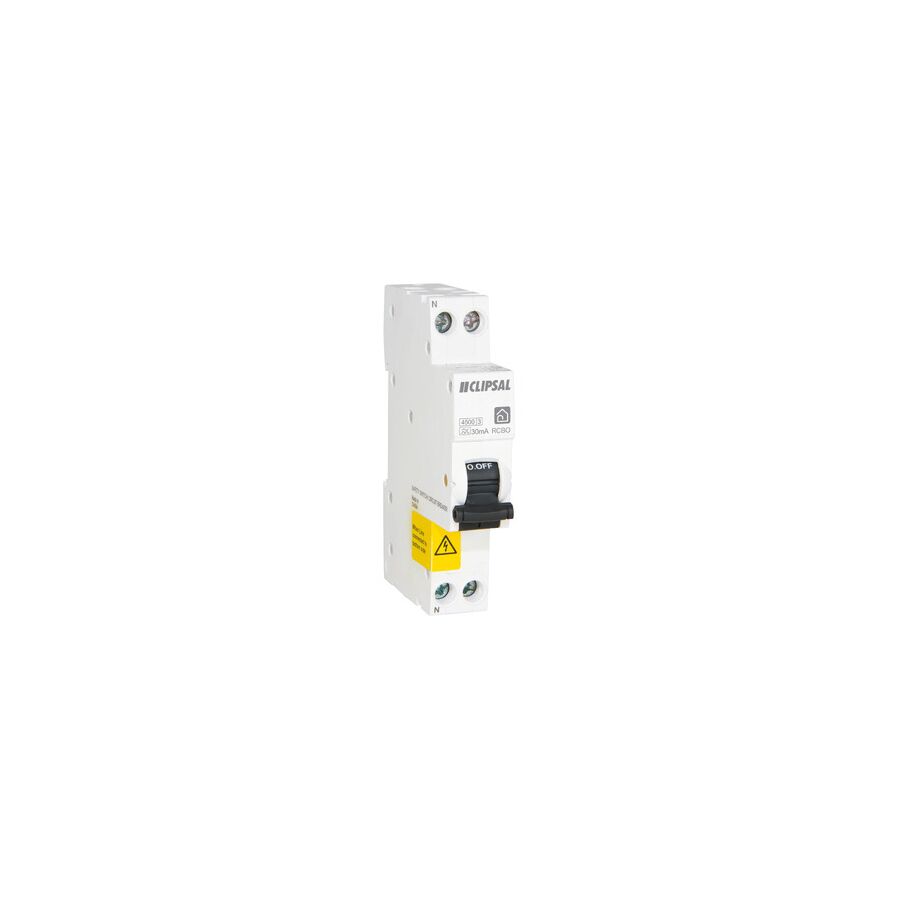 RCBO Circuit Breaker 16A 1P+N | 30mA Sensitivity | C Curve | Slim ...