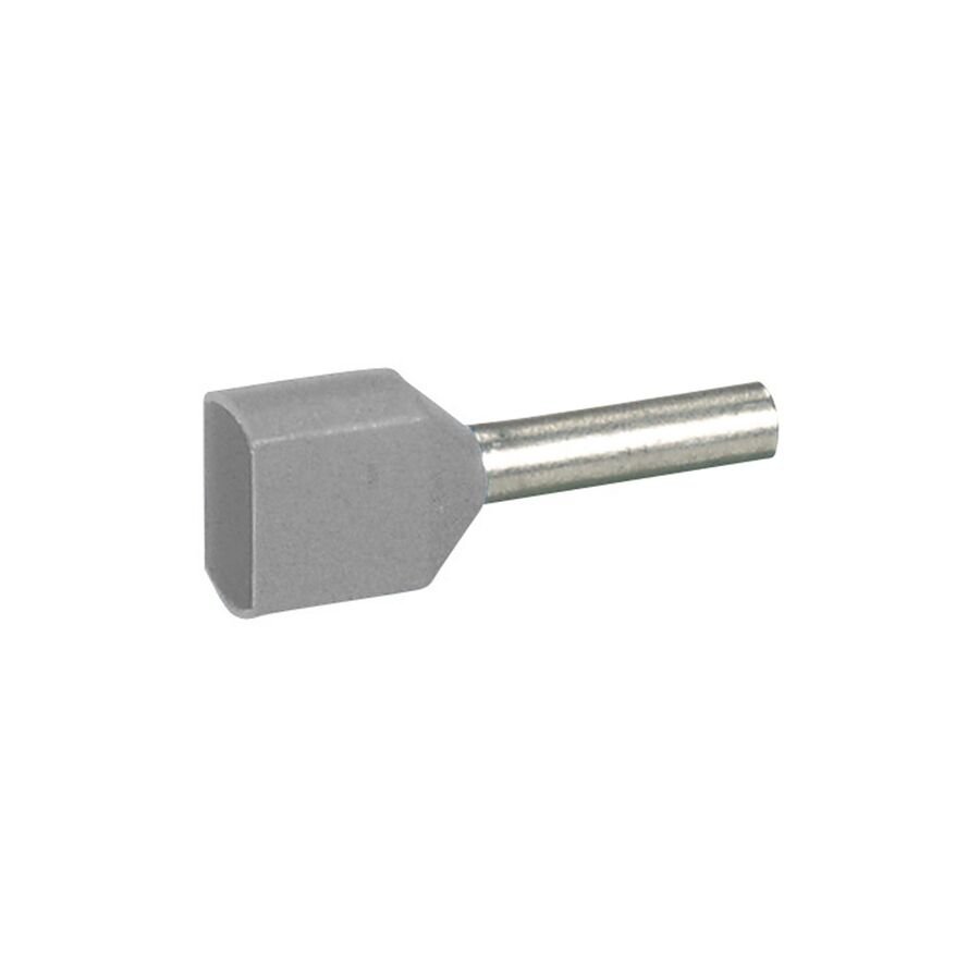 Bootlace Ferrule Twin 2.5mm2 Grey 5mm Pack of 500 Legrand - 37690