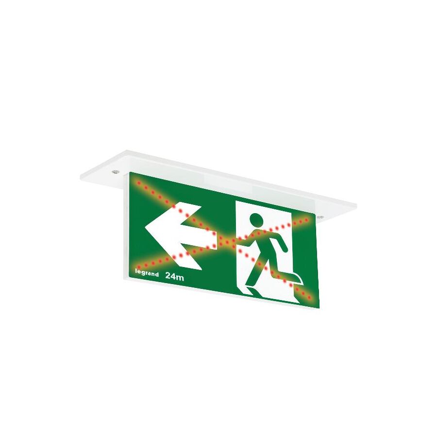 LED Exit Sign Double-Sided Recessed Lithium (Double Sided) Legrand ...