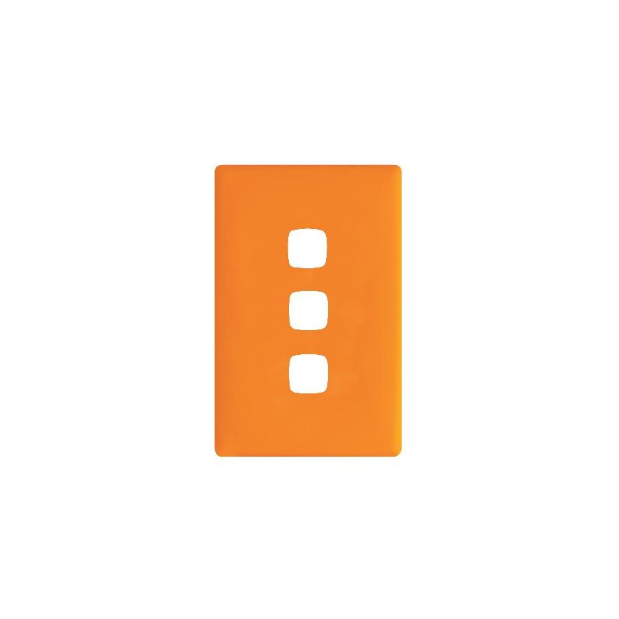 3 Gang Switch Coverplate Glossy Orange Customizable Design Legrand ...
