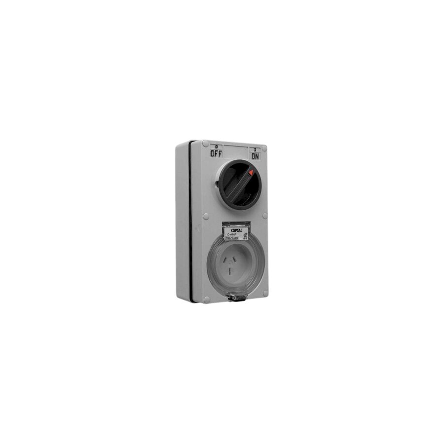 Switched Socket Outlet 250V 10A IP66 Rated Vertical Mount Orange ...