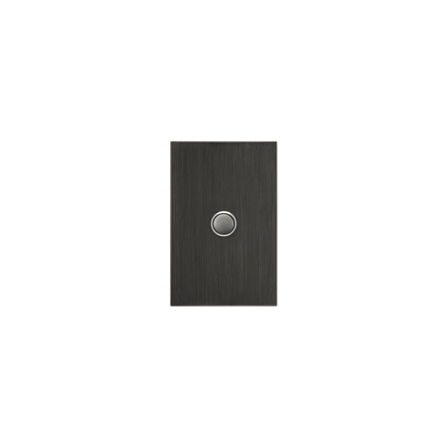 Push-Button Switch 1 Gang 20A Horizon Black Saturn Series Clipsal ...