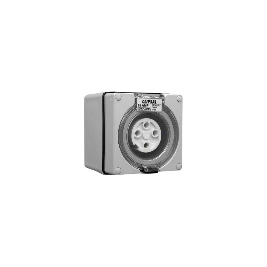 Surface Socket IP66 16A Unique Key Configuration Grey Clipsal ...