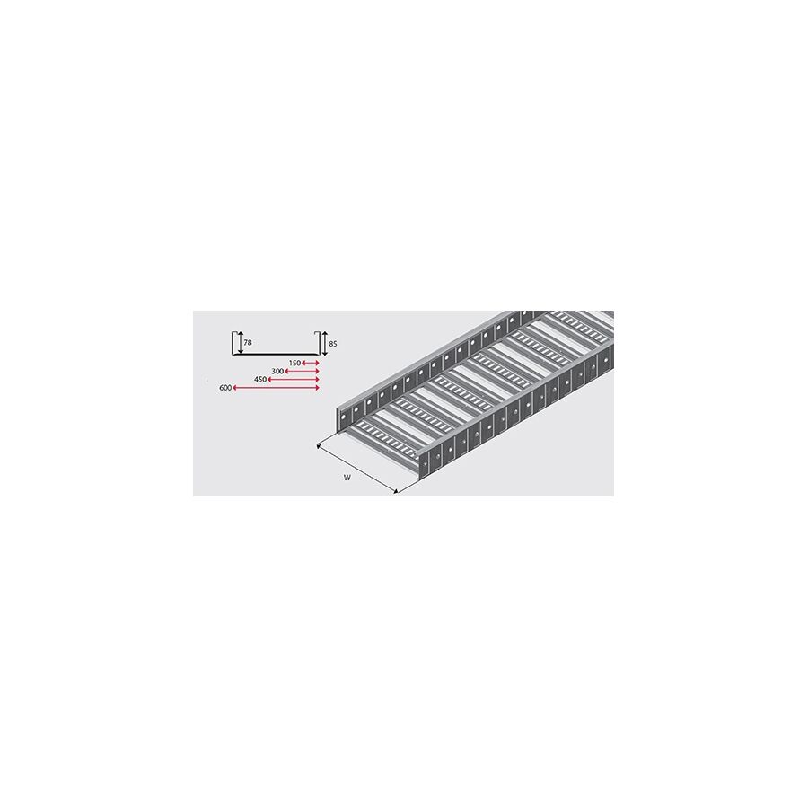 Cable Tray 78mm Depth 3m Length Pre-Galvanised Steel Variant-2 Ezy ...