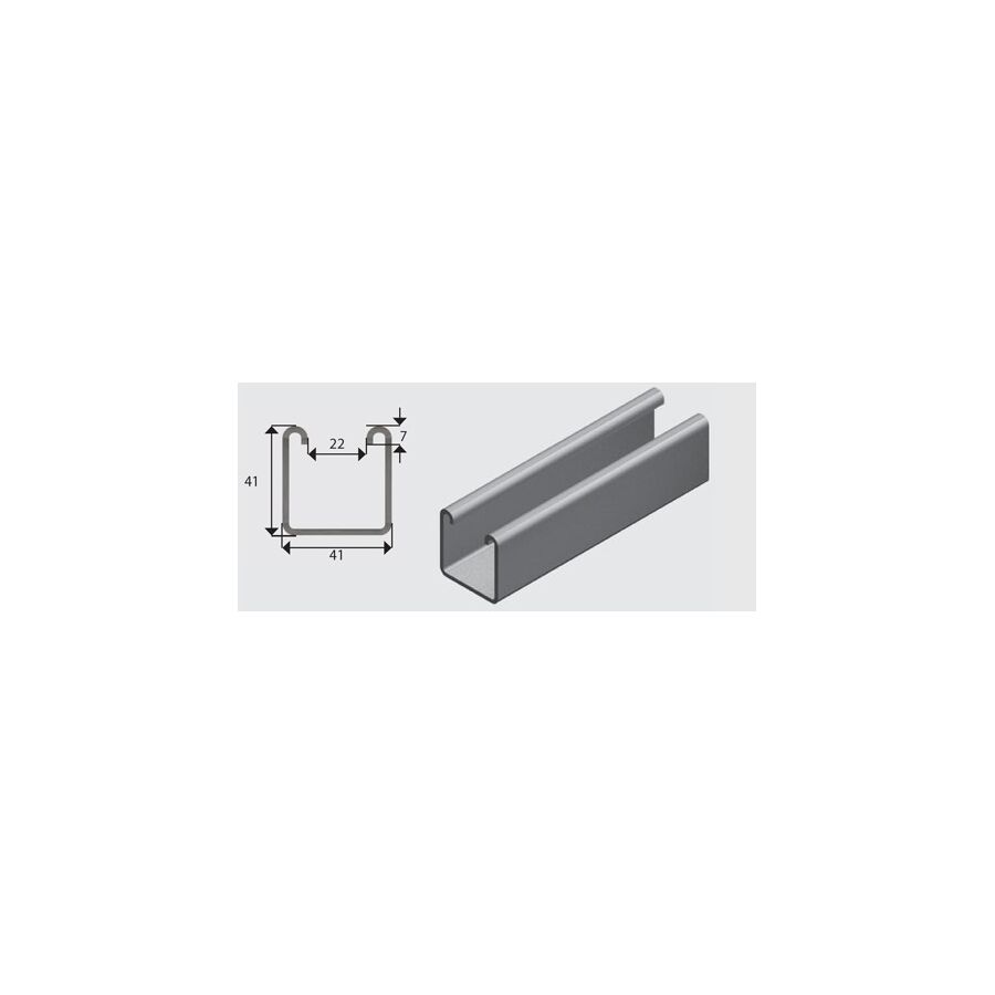 41x41mm Channel Strut | 6m Length | Hot Dip Galvanised | E1000H by Ezy ...