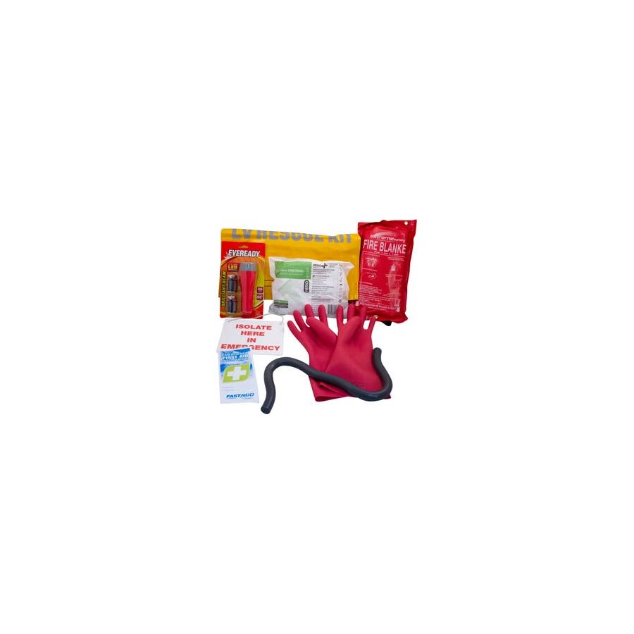 LV Switchboard Rescue Kit 1000V Insulating Gloves Fire Blanket Cabac ...