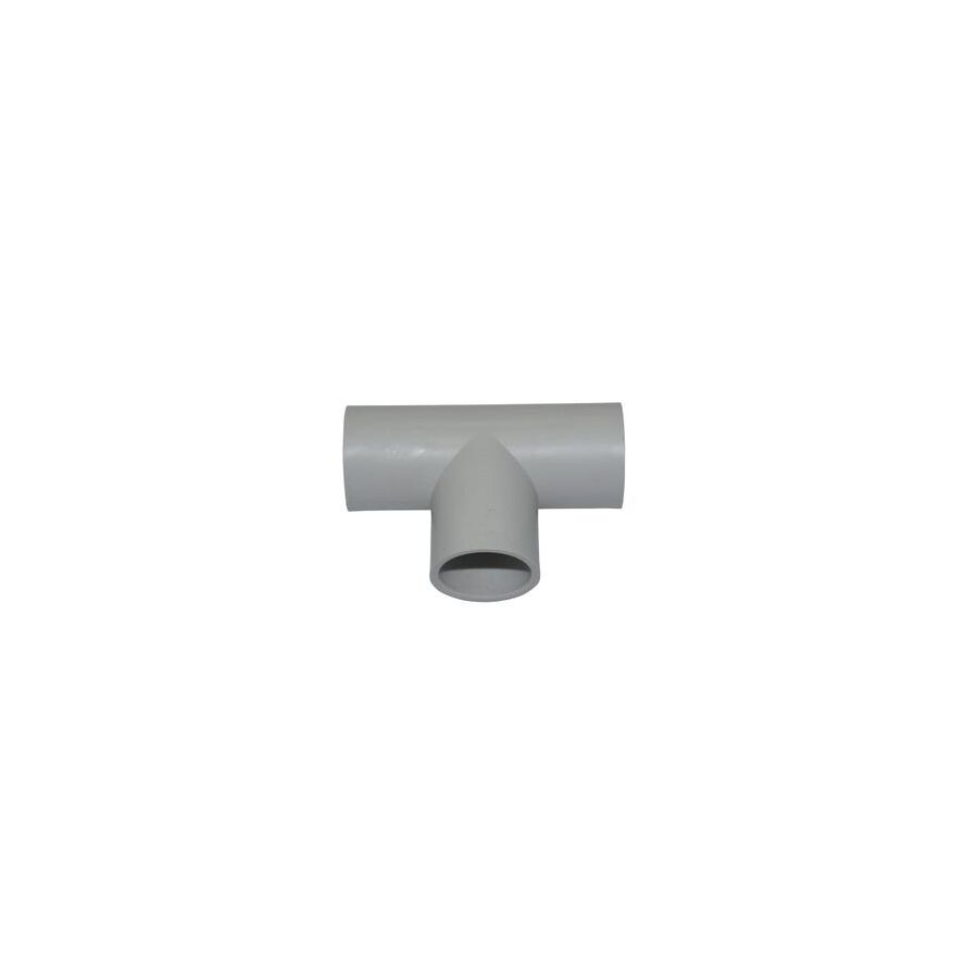 Straight Tee Fitting PVC 25mm | Medium-Duty | Grey by Cabac - ST25-P