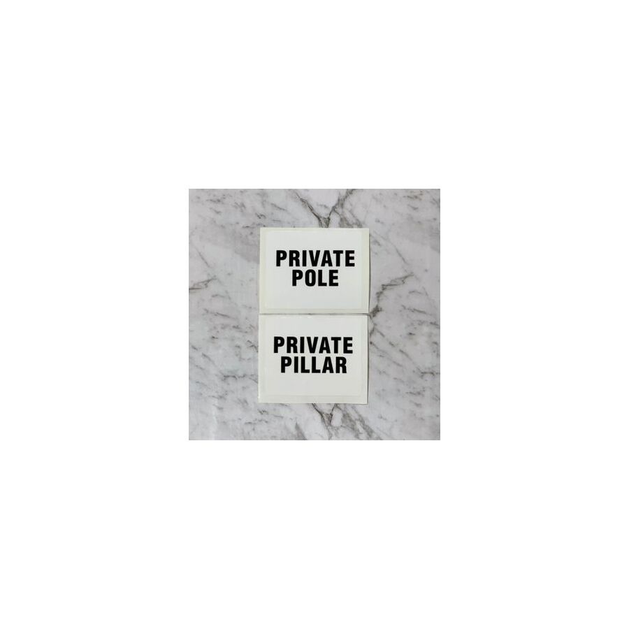 Private Pillar Labels Pack of 10 | Durable Adhesive | Clear Safety ...