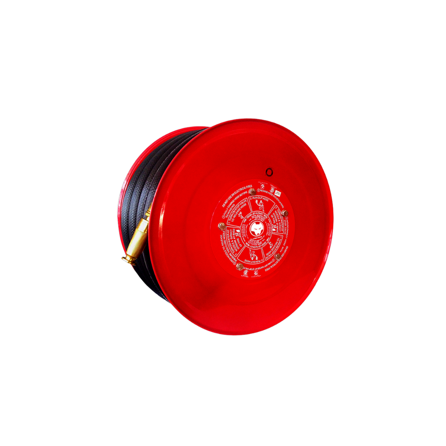 Fire Hose Reel 50m x 19mm | Metal Red Powder Coated Drum | Stainless ...