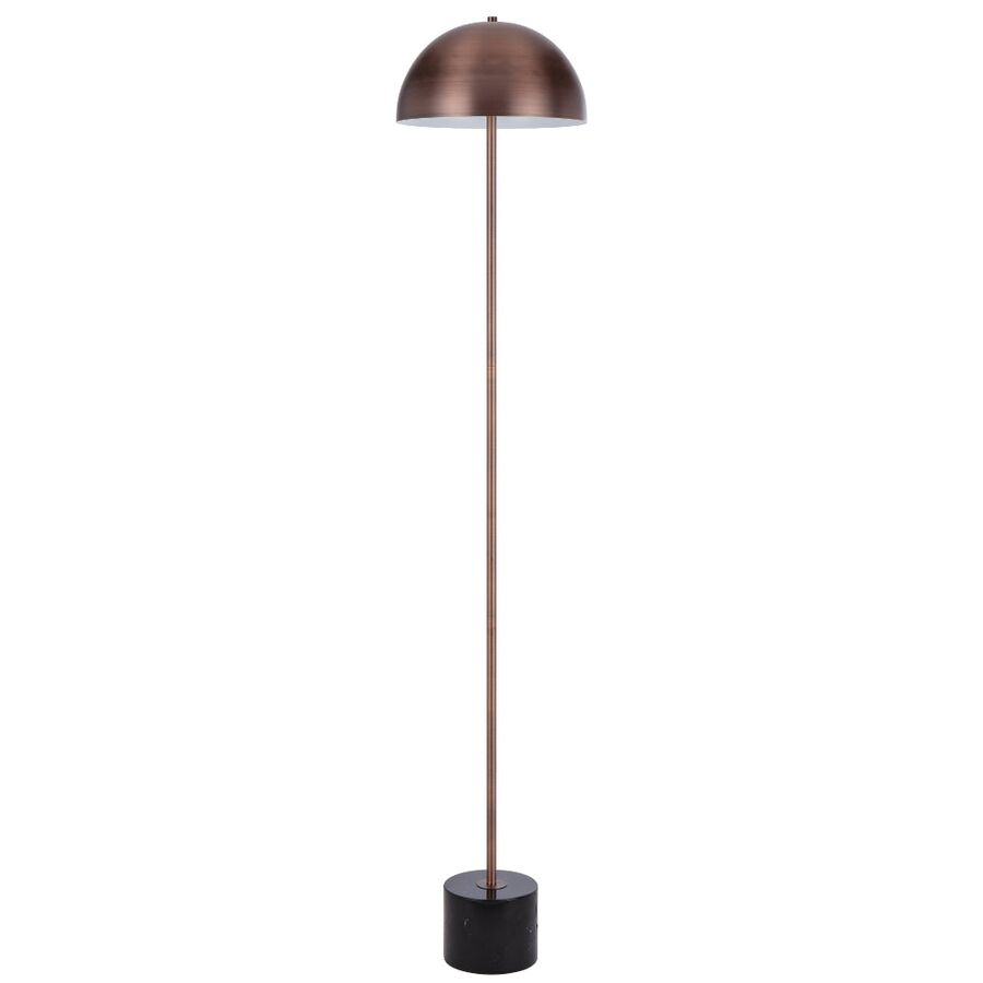 Floor Lamp Domed Metal Shade Warm Ambient Lighting E27 Fitting FL-BKMBZ ...