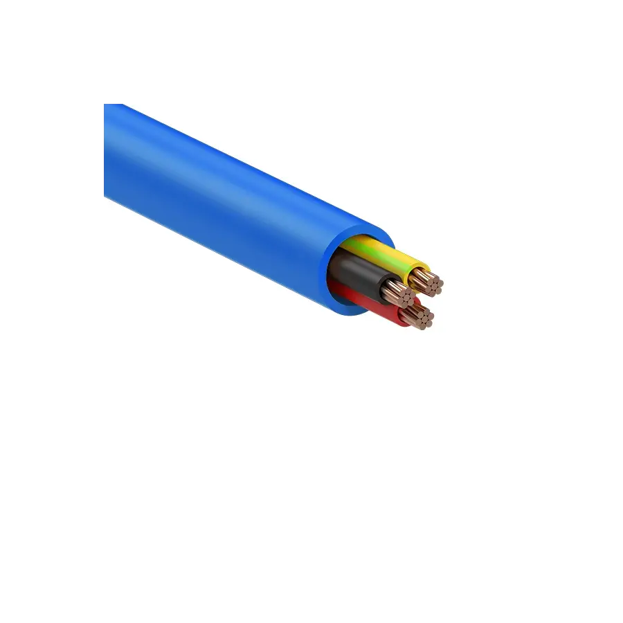 Orange Circular Power Cable 0.6/1kV 2C+E 2.5mm | LSZH Insulation | Blue ...