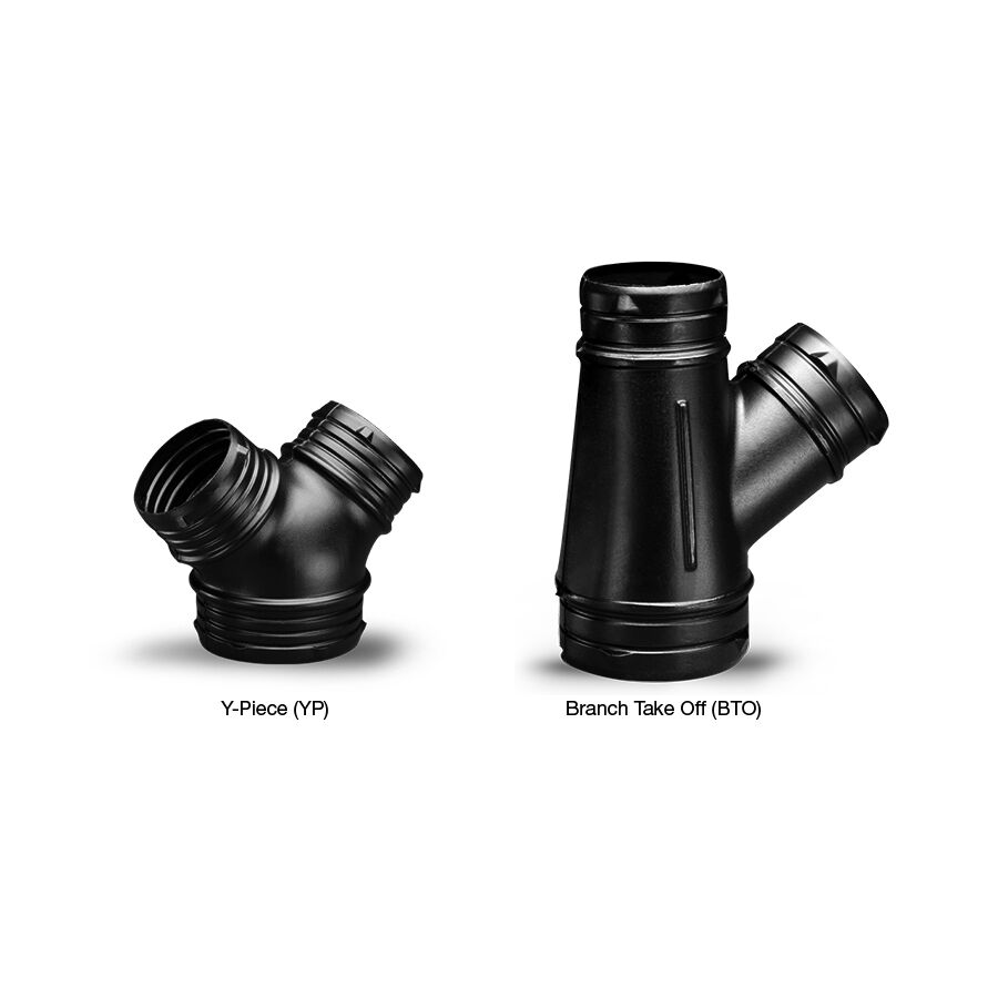 3 Way Duct Piece | 200mm Inlet & 150mm Outlets | Durable Construction ...