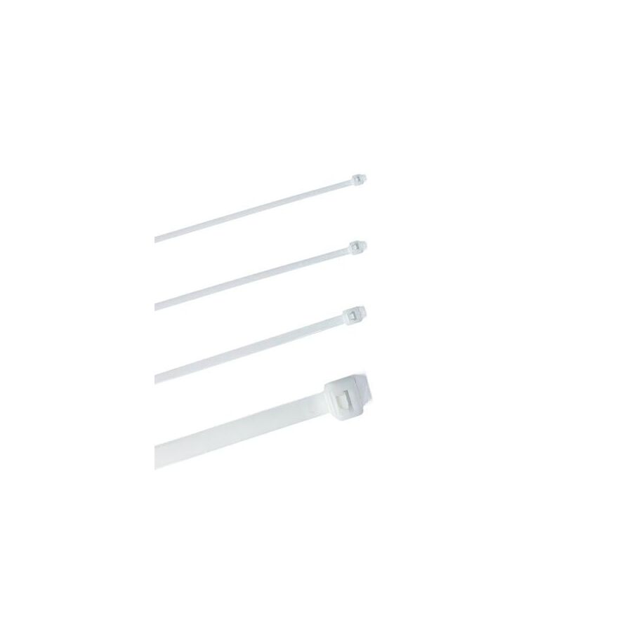 Nylon Cable Tie 100mm x 2.5mm Light Duty White | Durable Polyamide 66 ...
