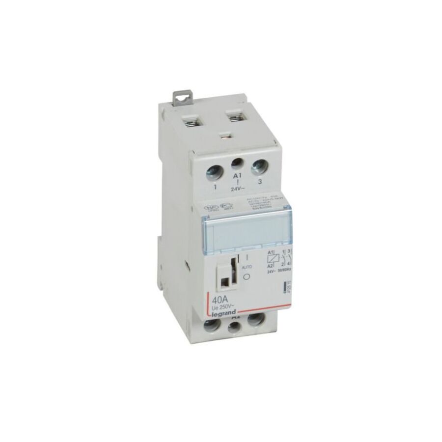 Contactor CX³ 2 Pole 40A | 250V AC | 24V Coil & Front Face Handle ...