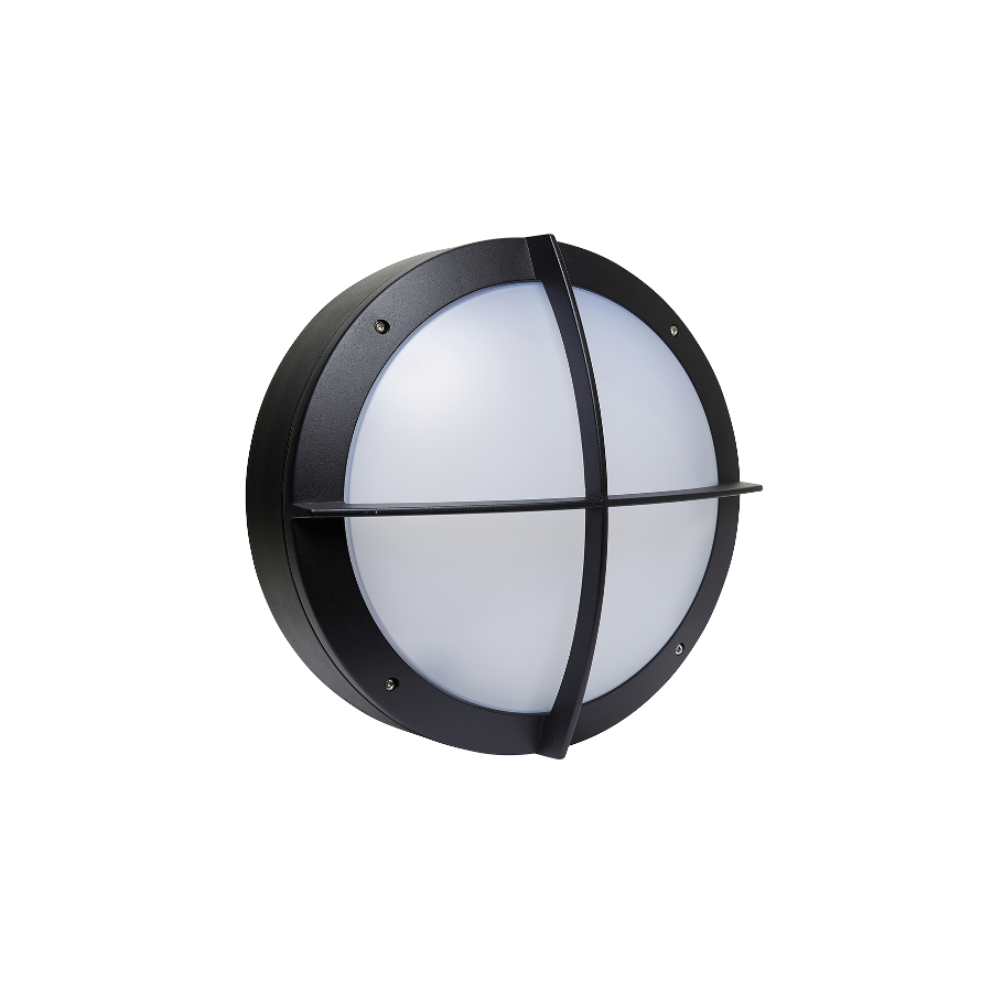 360 LED Guard Die-Cast Aluminium Bulkhead | 1500 Lumens | IP65 Rated ...