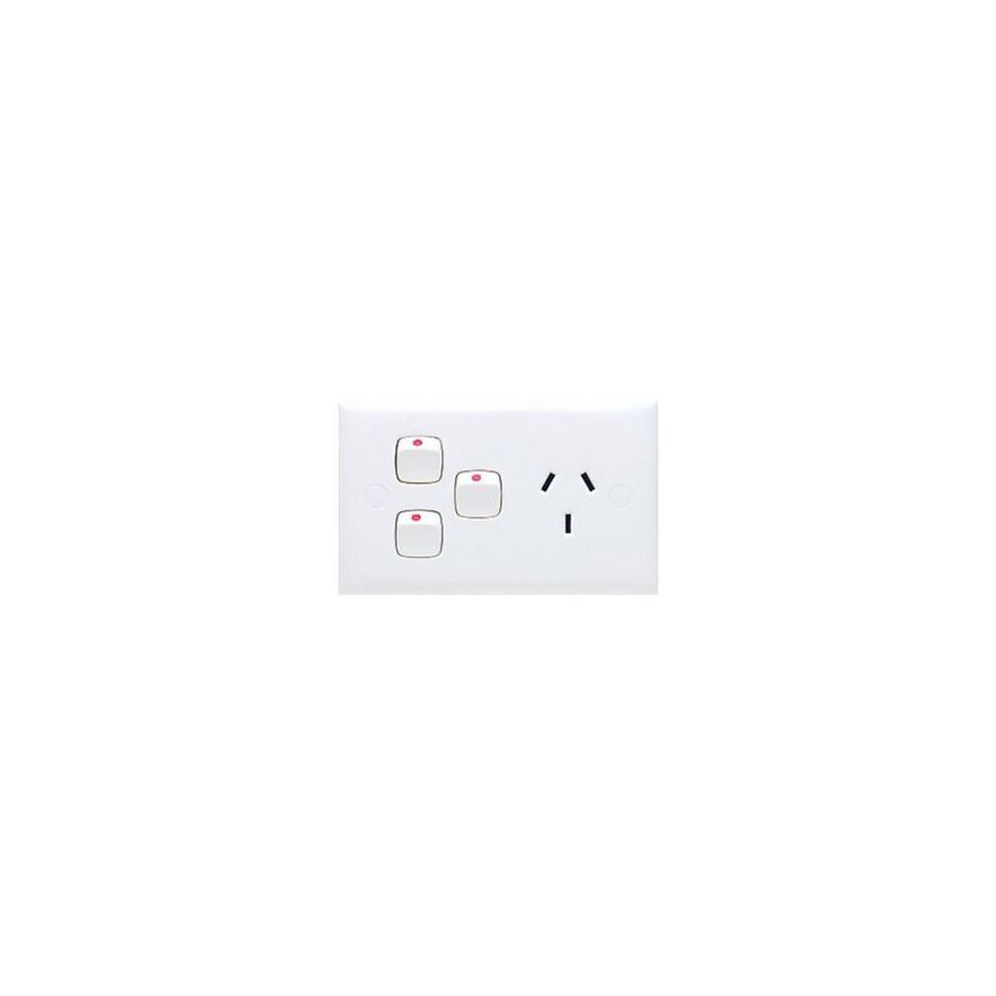 HPM Standard 10A Single Power Point | 2 Extra Switches | Horizontal ...