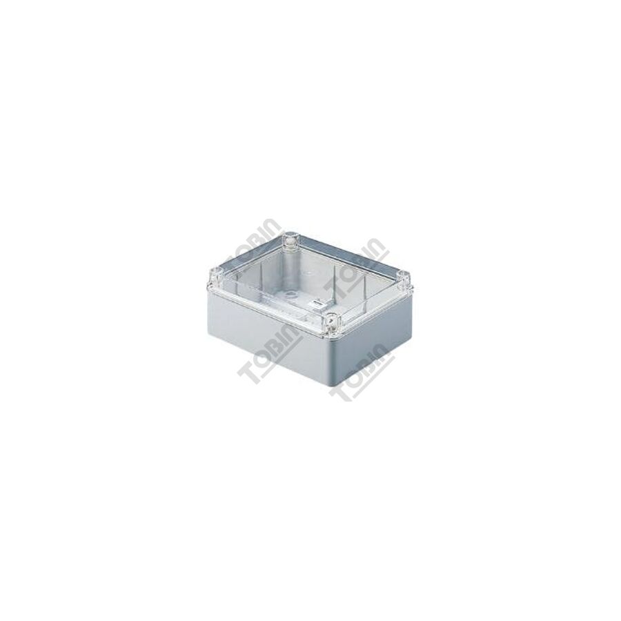 PVC Electrical Enclosure with Clear Lid IP56 Rated Grey Body Tobin - 44431