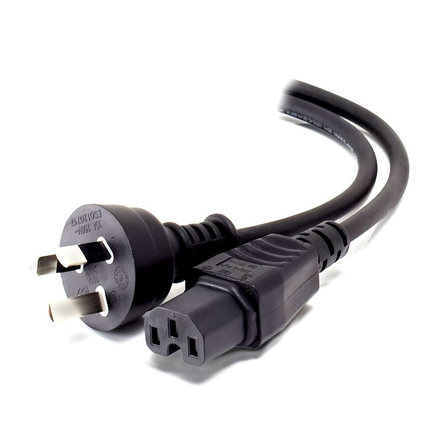 1m Aus 3 Pin Mains to IEC C15 Power Cable | High Temperature Rated ...