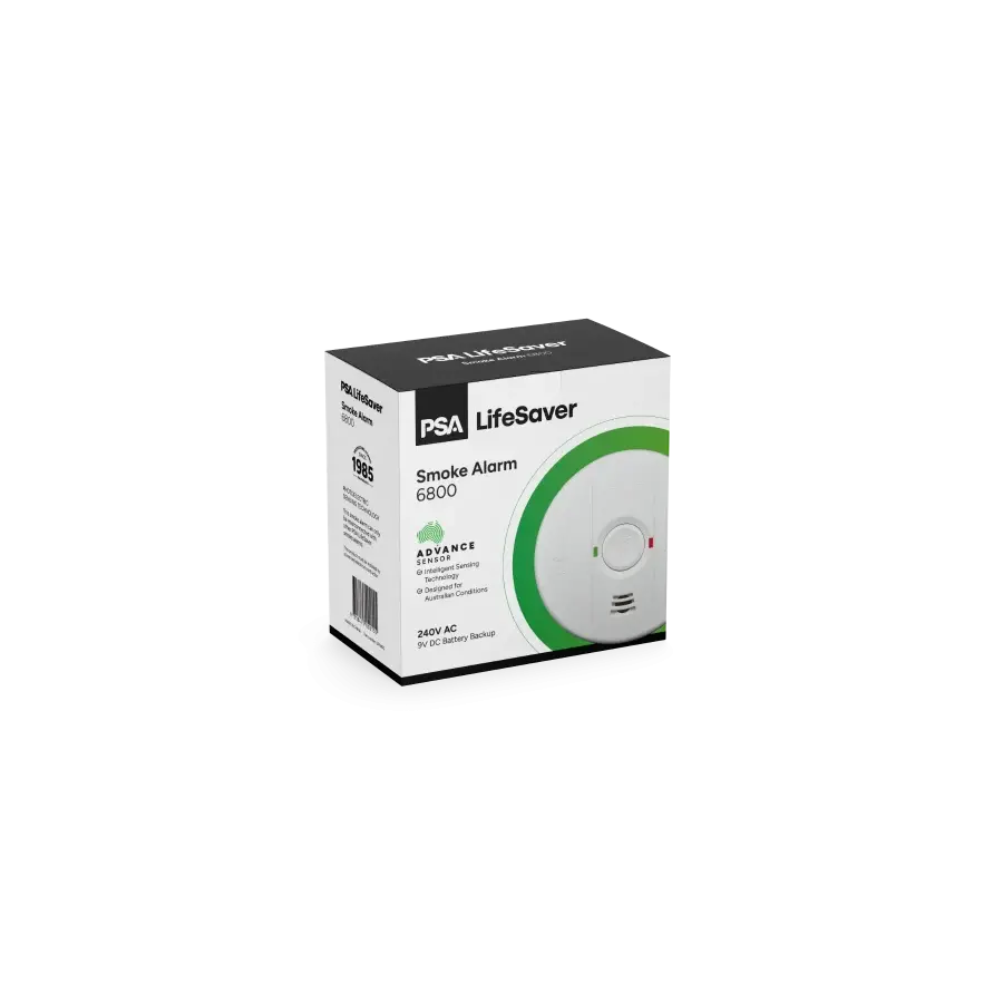 PSA Smoke Alarm Photoelectric | 240VAC with 9V Battery Backup | Hush ...