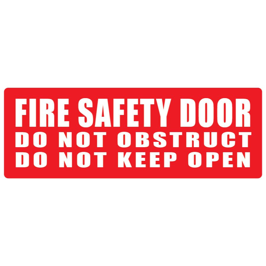 Fire Safety Door Sign | Durable Metal Construction | High Visibility ...