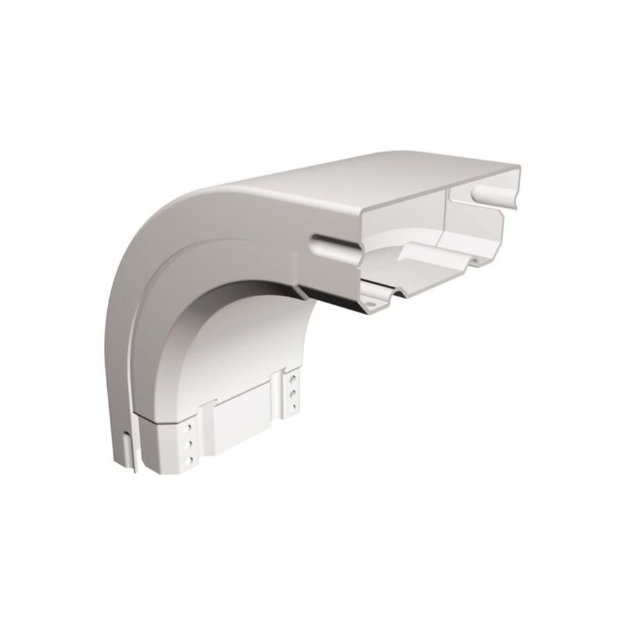 Legrand PVC Cable Tray 90° Outside Riser | Durable PVC Construction | Includes Cover for ...