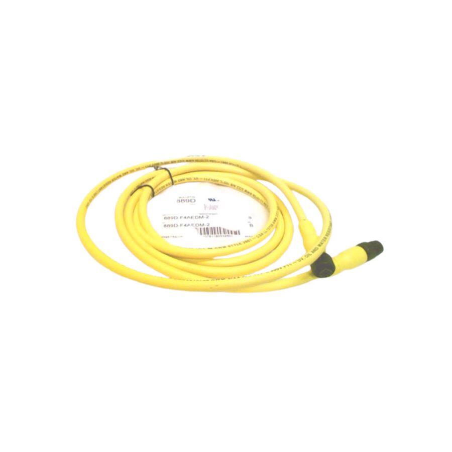 Allen-Bradley 889DF4AEDM2 DC Micro M12 4 Pin Female Straight Patchcord ...