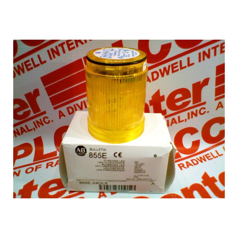 Allen-Bradley 855E24GL8 Control Tower Stack Light 50mm Yellow Flashing ...