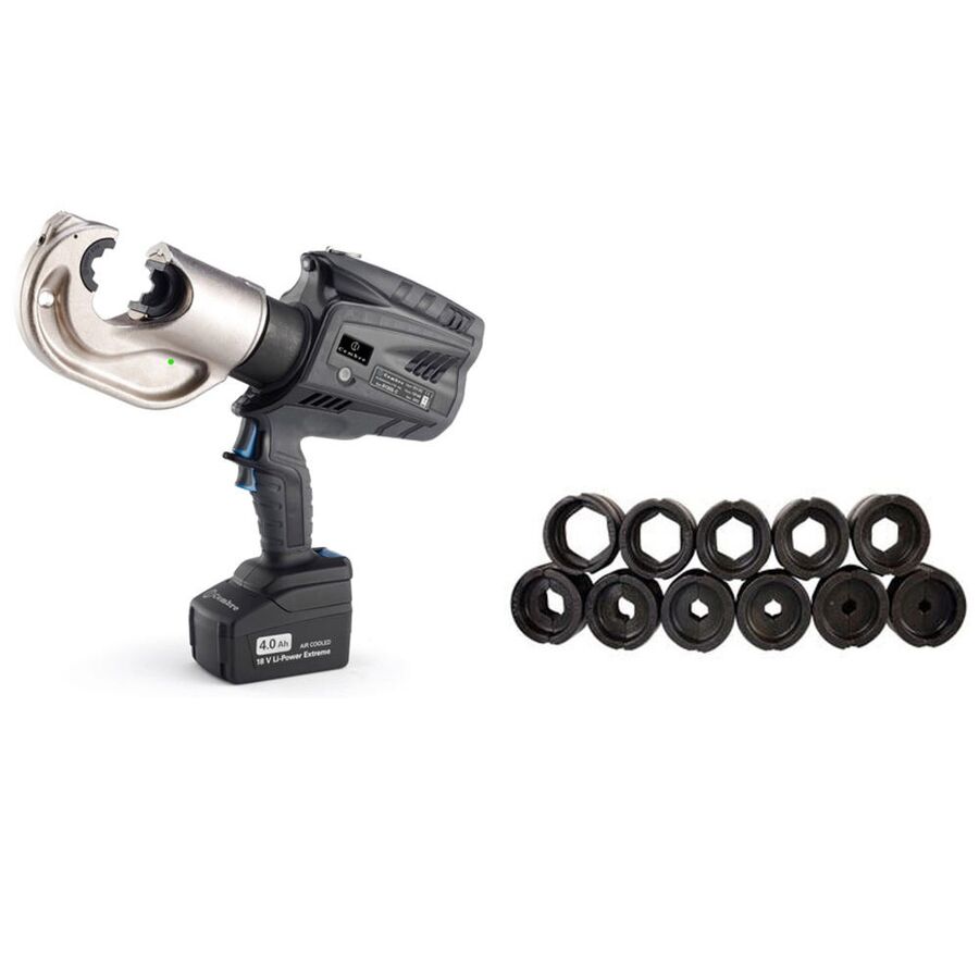 Battery Hydraulic Crimping Tool | 16-300mm² Die Set | Ergonomic Pistol ...