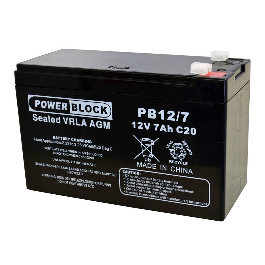 Powerblock 12V 7Ah AGM Battery | Maintenance-Free | 5-7 Year Design ...