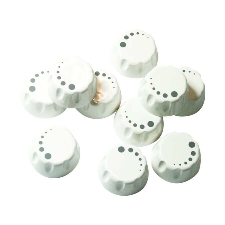 Knob Suit Cabac Electric White | Compatible with S-Click Dimmers | Durable Plastic | @Pack of 10 ...