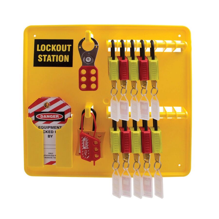 Lockout Tagout Kit | 10 Safety Locks & 4 Hasps | 10 Durable Tags | @Each of 1 | by Cabac - ULO ...