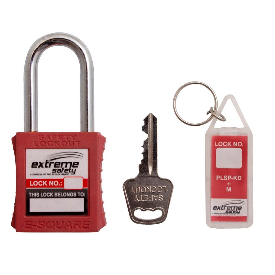 Red Steel Shank Padlock Set | 10 Pack | Keyed Differently & Master Key ...