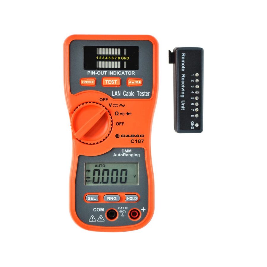 DMM LAN Cable Tester | Digital Multimeter with 4000 Count LCD | RJ45 ...