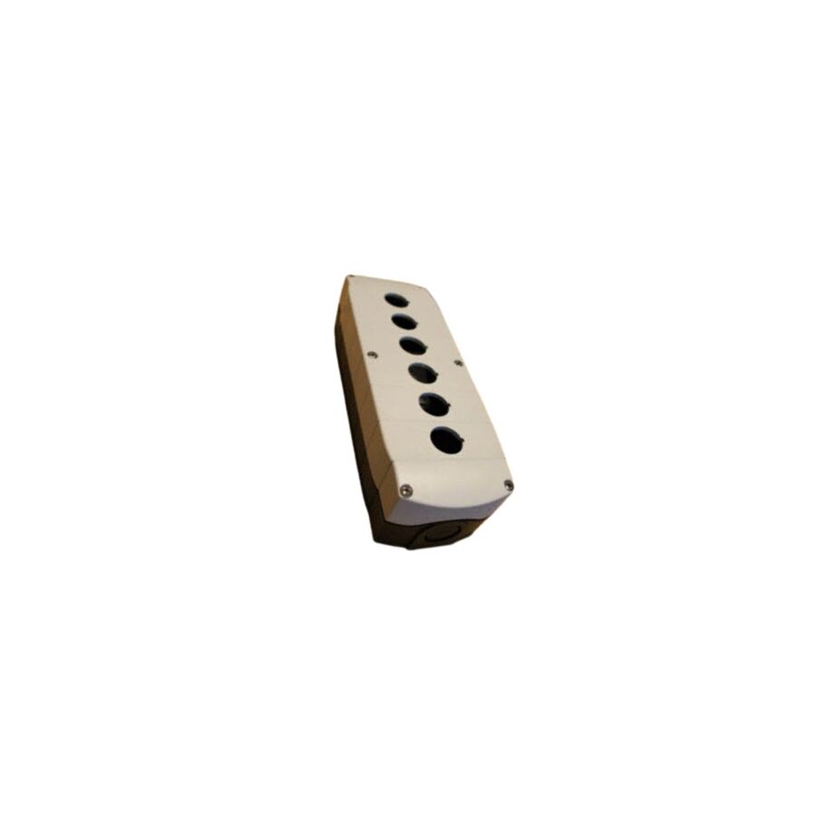 Push Button Enclosure 6 Hole Plastic Gray M25 Conduit Knockouts Allen ...