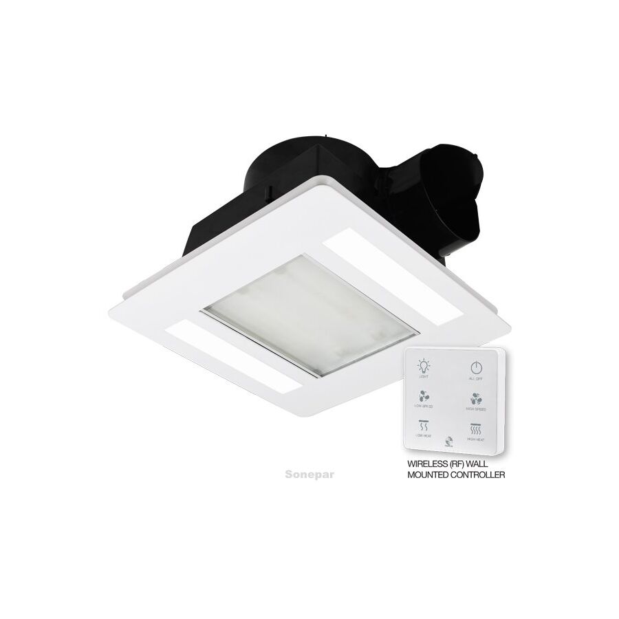 Radiance 3-In-1 Fan Light Heater | 150mm Spigot | Rotatable Design ...