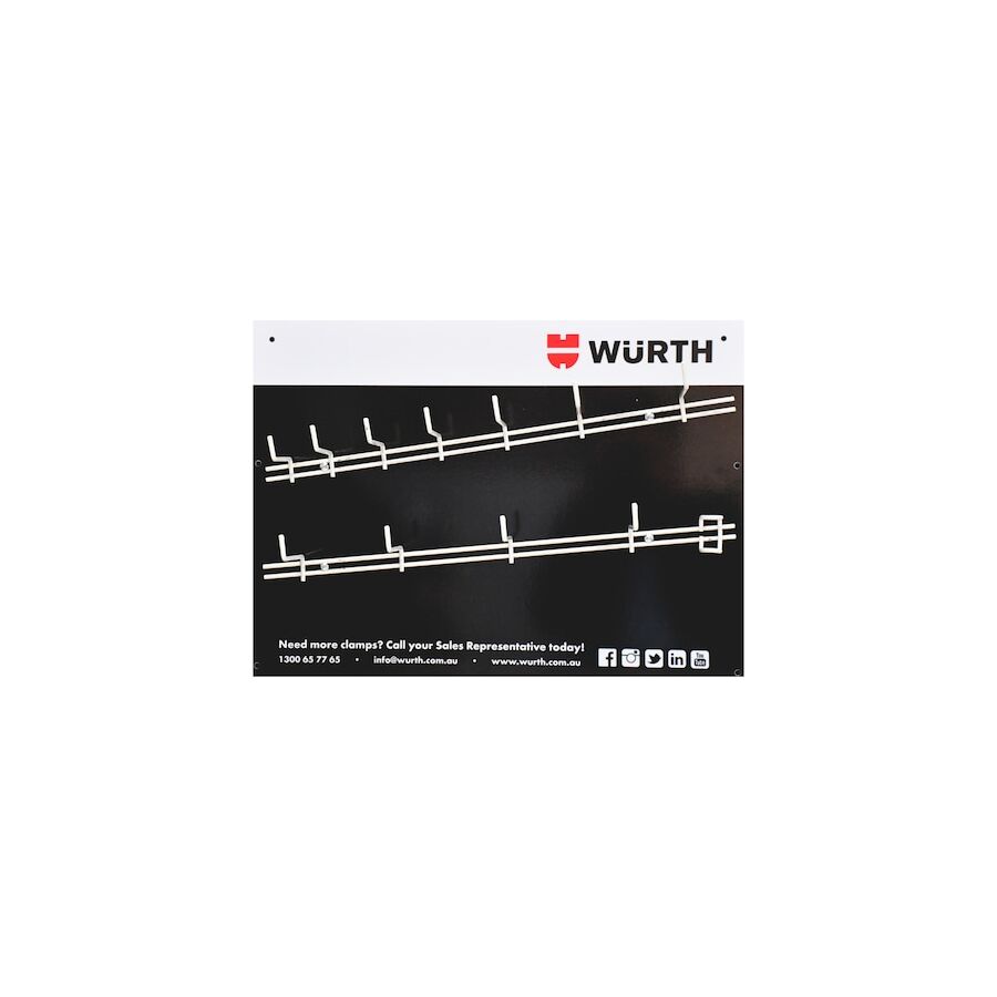 Hose Clamp Rack Empty | Aluminium Construction | Two Rows of Hooks ...