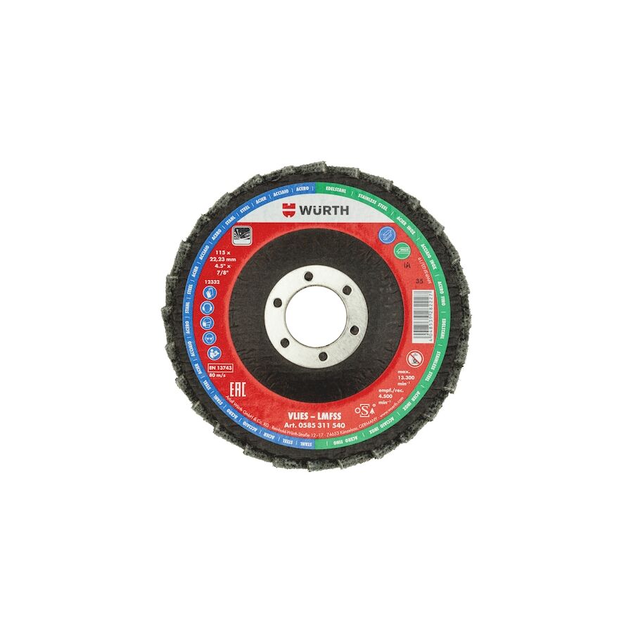 Fleece Segmented Grinding Disc | Very Fine Design | 115 mm Diameter ...
